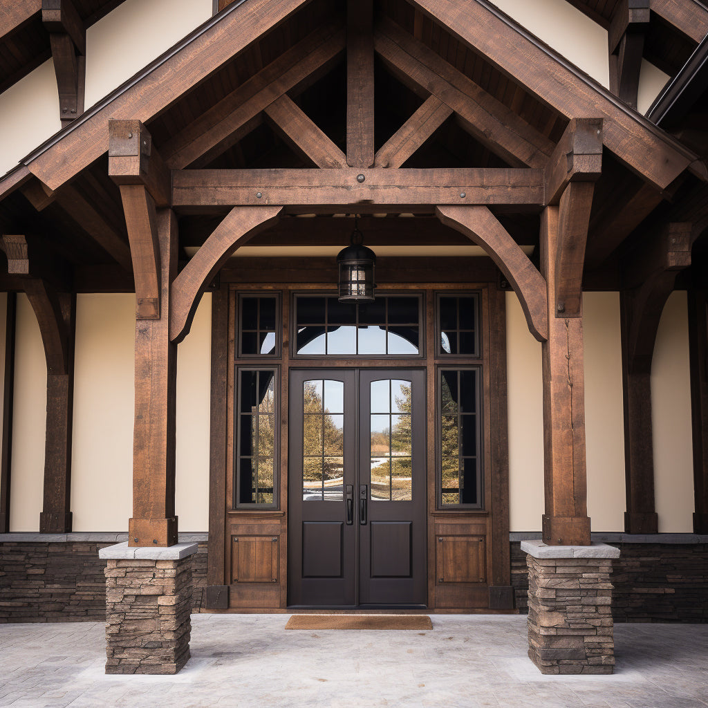 The Artisanal Gateway Truss - Custom timber-framed entryway truss