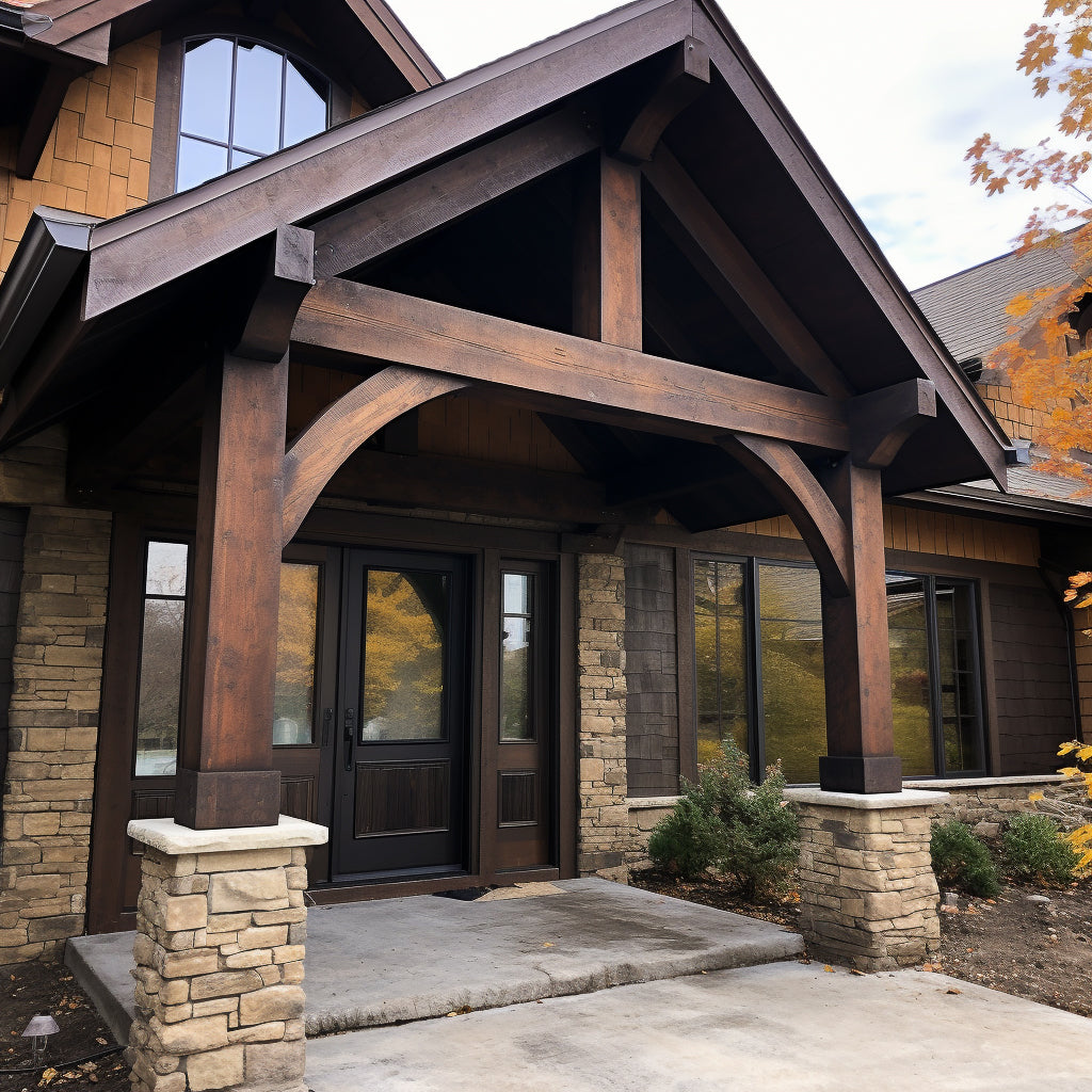 Summit Entry Truss - Custom Timber Entry with 10x10 Posts
